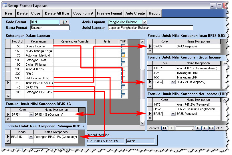 Bagaimanakah cara setting BPJS pada program Krishand Payroll
